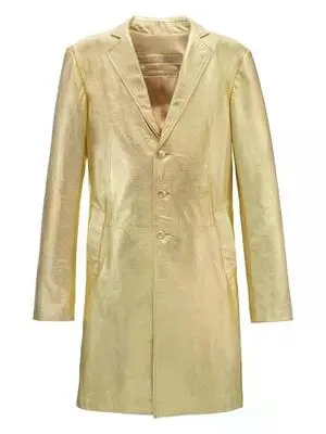 DANCASSAB Leandra Single-breasted Coat - Gold