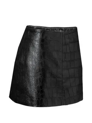 DANCASSAB Tecovas Textured Leather Mini Skirt
