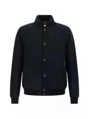 MOORER Ribbed-trim Button-up Jacket