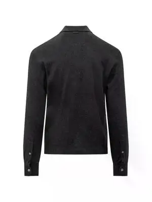 Zegna Navy Cotton Polo Shirt