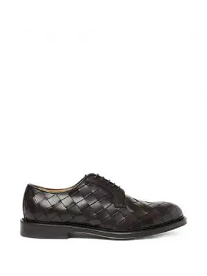 SCAROSSO Harry Woven Leather Derby Shoes