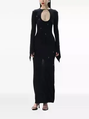 MANURI Maxi Crystal-embellished Cutout Dress