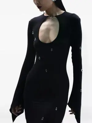 MANURI Maxi Crystal-embellished Cutout Dress