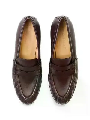 SCAROSSO Mar Gathered-stitch Loafers