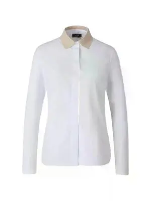 Peserico Contrast-collar Long-sleeve Shirt