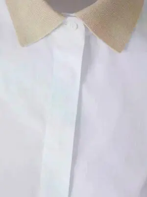 Peserico Contrast-collar Long-sleeve Shirt