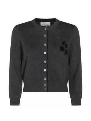 MARANT ETOILE Lona Logo-embroidered Cardigan - Grey