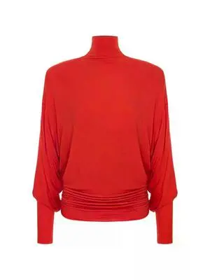 MANURI Romy Padded-shoulder Romy Blouse - Red