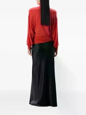 MANURI Romy Padded-shoulder Romy Blouse - Red