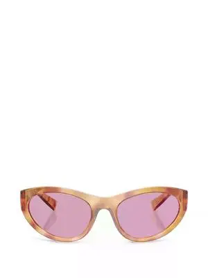 Dolce & Gabbana Dg Crossed Logo-plaque Sunglasses