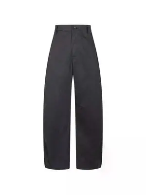 CROQUIS Patch-pocket Wide-leg Trousers - Black