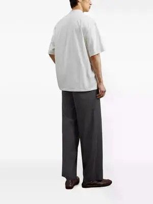 CROQUIS Pinstripe-pattern Drawstring Trousers