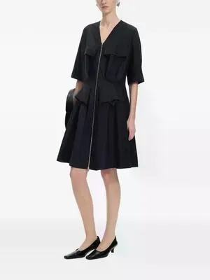 JNBY Draped-waist Zip-up Mini Dress