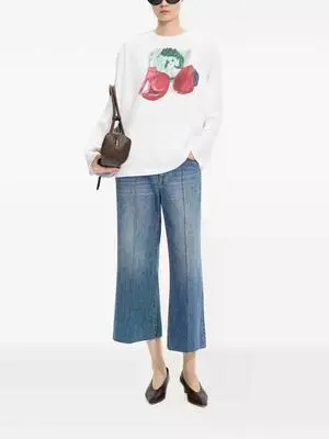 JNBY Cat-print Long-sleeve T-shirt