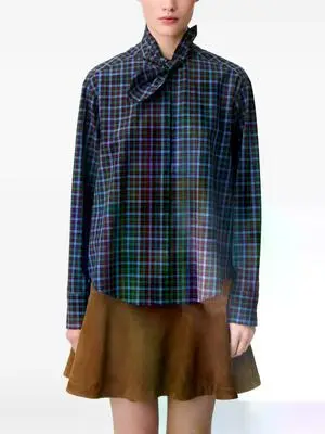 Claudie Pierlot Poplin Tie-neck Shirt