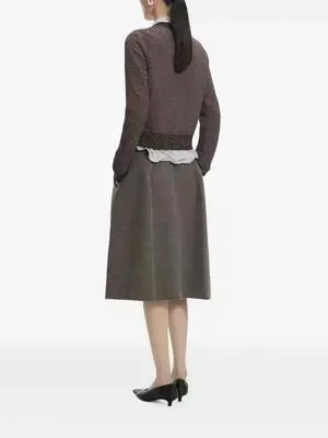 JNBY Geometric-pattern Cropped Cardigan