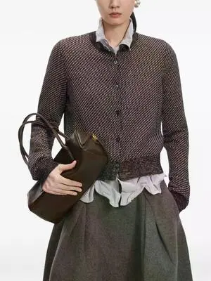 JNBY Geometric-pattern Cropped Cardigan