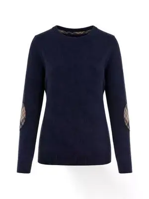 Barbour Tartan-patch Sweater - Blue