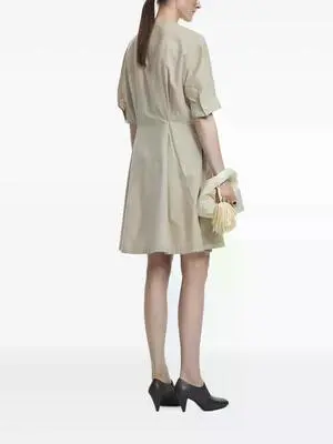 JNBY Draped-waist Short-sleeve Mini Dress