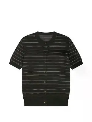 JNBY Striped Cotton Cardigan - Brown