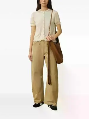LESS Raw-edge Short-sleeved Cardigan