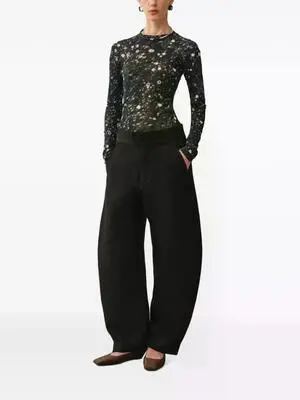 LESS Floral-print Long-sleeved T-shirt