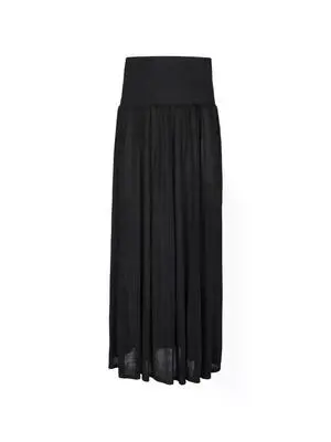 LESS Paneled-waist A-line Maxi Skirt