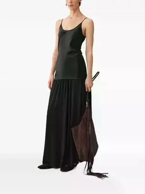 LESS Paneled-waist A-line Maxi Skirt