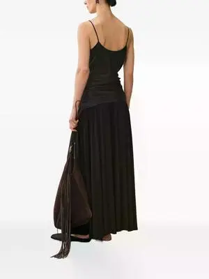 LESS Paneled-waist A-line Maxi Skirt