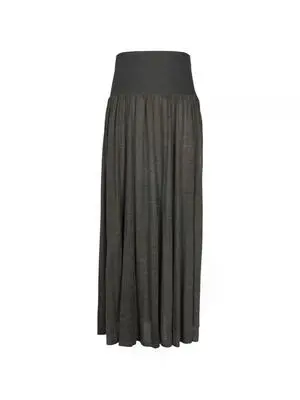 LESS Paneled-waist A-line Maxi Skirt