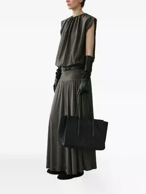 LESS Paneled-waist A-line Maxi Skirt
