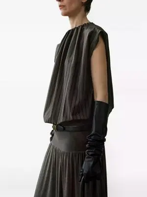LESS Paneled-waist A-line Maxi Skirt