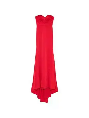 Alex Perry Strapless Fishtail Gown - Red