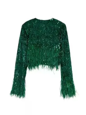 Pamella Roland Full Embellished Crop Jacket