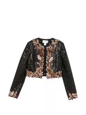 Pamella Roland Sequinn Cropped Jacket