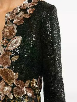 Pamella Roland Sequinn Cropped Jacket