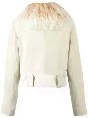 DANCASSAB Fanny Shearling-collar Suede Jacket