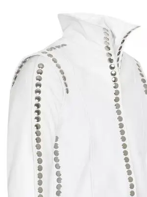 DANCASSAB Elvis Studded Leather Jacket - White