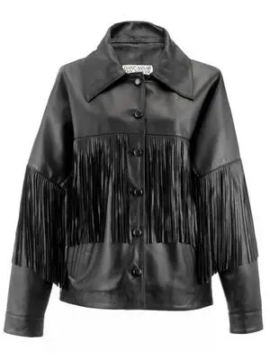 DANCASSAB Taylor Fringe-detailing Jacket - Black