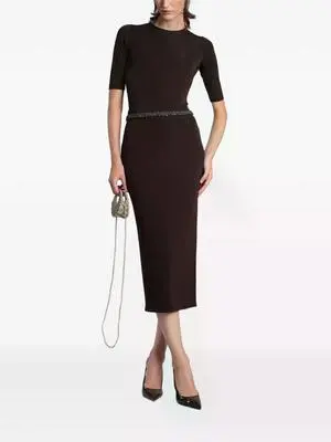HIBOURAMA Hera Midi Skirt - Brown