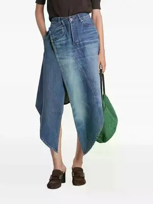 JW Anderson Asymmetric-hem Panelled Midi Skirt