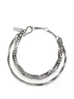 LEMAIRE Twisted-chain Bracelet In Rhodium-plated - Silver