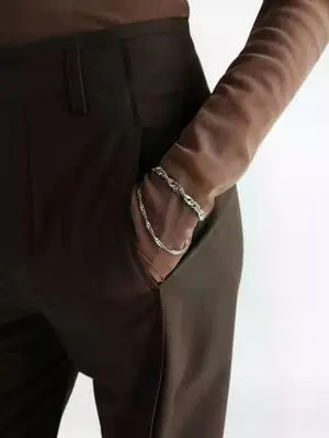 LEMAIRE Twisted-chain Bracelet In Rhodium-plated