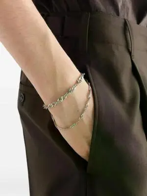 LEMAIRE Twisted-chain Bracelet In Rhodium-plated