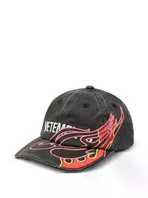 Vetements Flame Logo Baseball Cap - Black