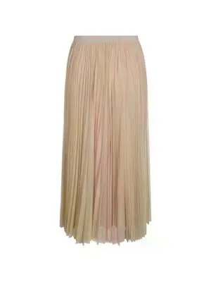 Fabiana Filippi Pleated Tulle Midi Skirt - Neutrals