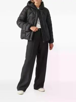 FAY Quilted Hooded Puffer Jacket - Black