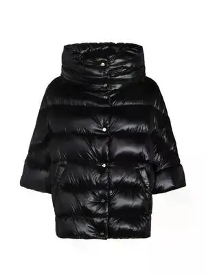 Herno Quilted High-neck Coat - Black