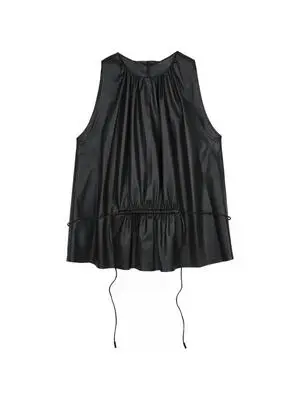 LESS Drawstring-detail Blouse - Black