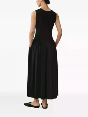 LESS Shirred Sleeve Maxi Dress